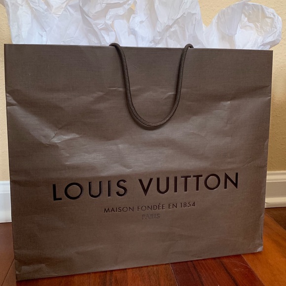 Louis Vuitton | Bags | Authentic Lv Paper Shopping Bags And Ribbon ...